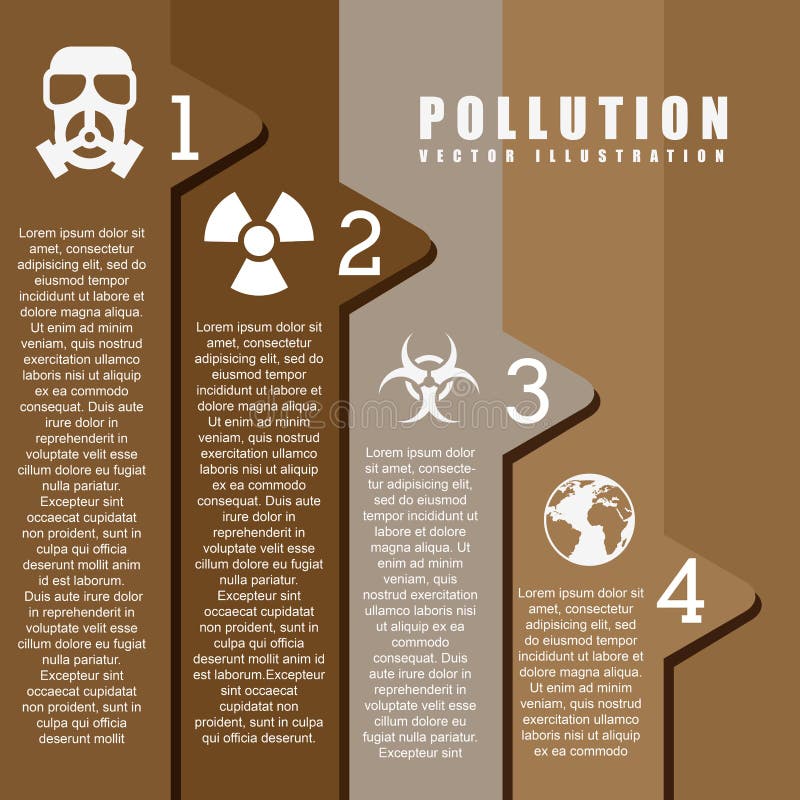Pollution Infographics Design Stock Vector - Illustration of ...