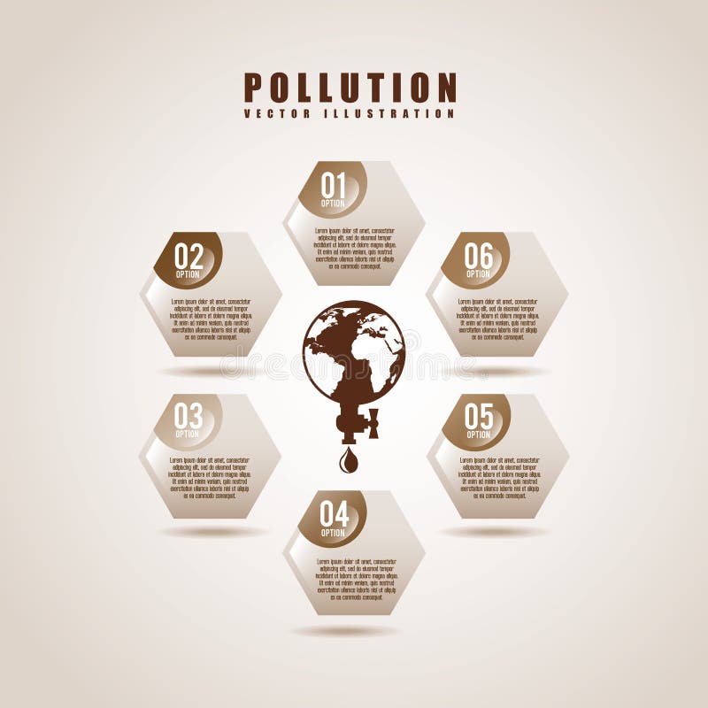 Pollution Infographics Design Stock Vector - Illustration of graph ...