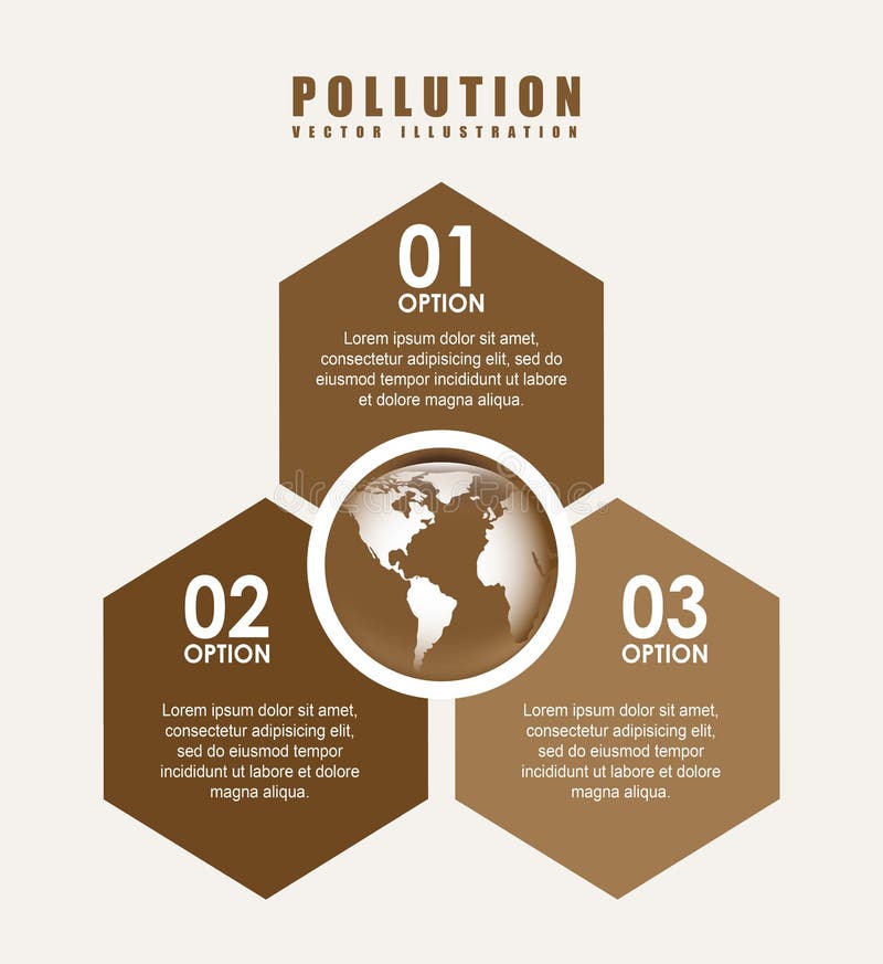 Pollution Infographics Design Stock Vector - Illustration of graph ...