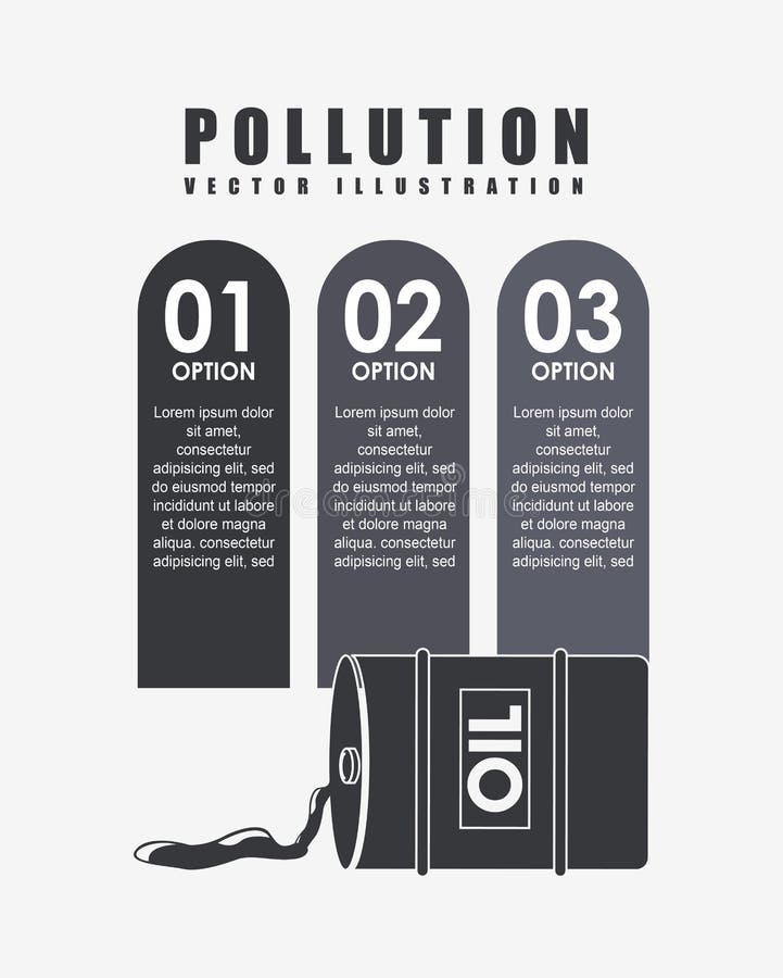 Pollution Infographics Design Stock Vector - Illustration of graph ...