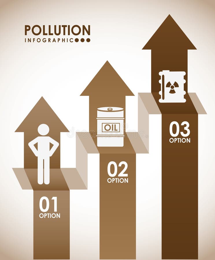 Pollution Infographics Design Stock Vector - Illustration of graph ...