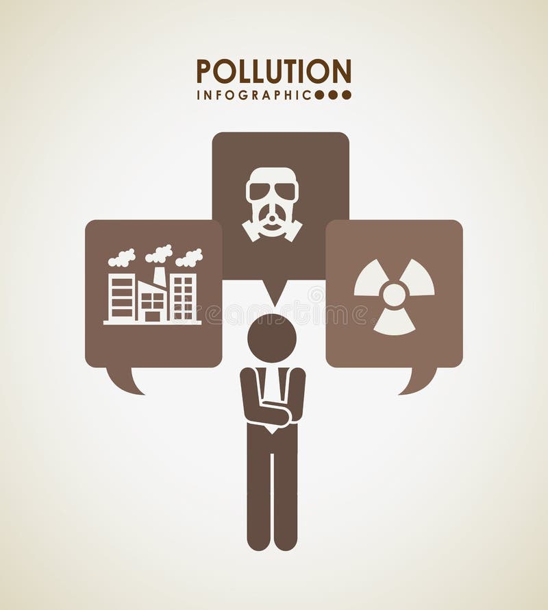 Pollution Infographics Design Stock Vector - Illustration of graph ...
