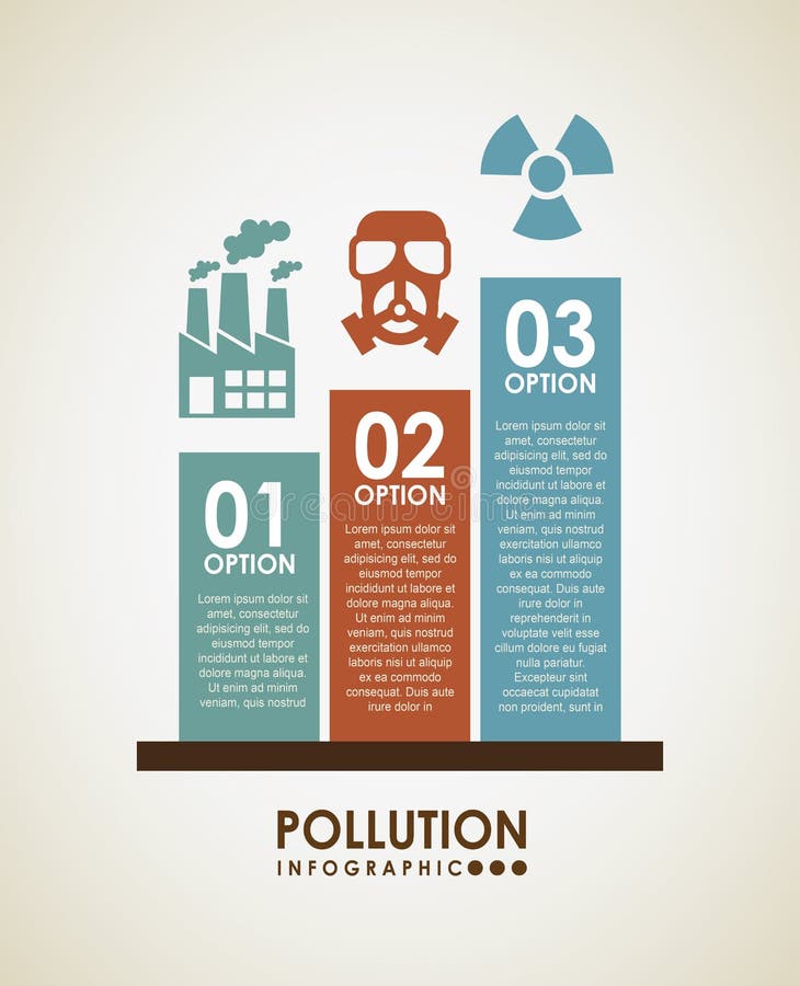 Pollution Infographics Design Stock Vector - Illustration of graph ...