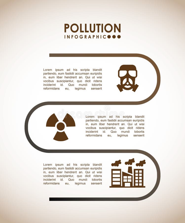 Pollution Infographics Design Stock Vector - Illustration of graph ...