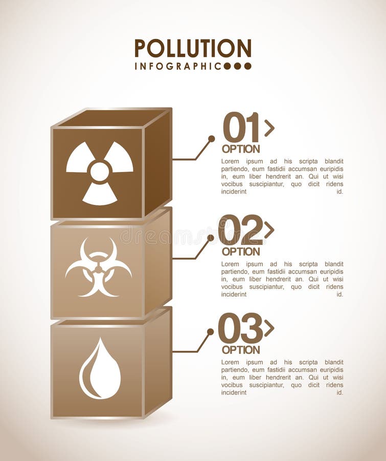 Pollution Infographics Design Stock Illustration - Illustration of ...