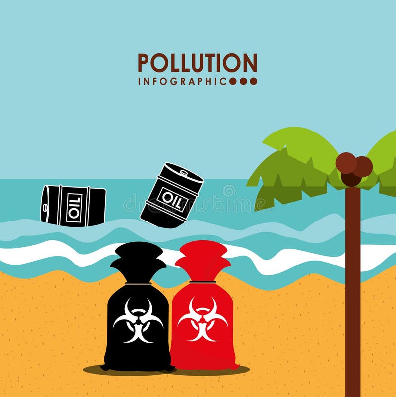 Pollution Infographics Design Stock Vector - Illustration of ...