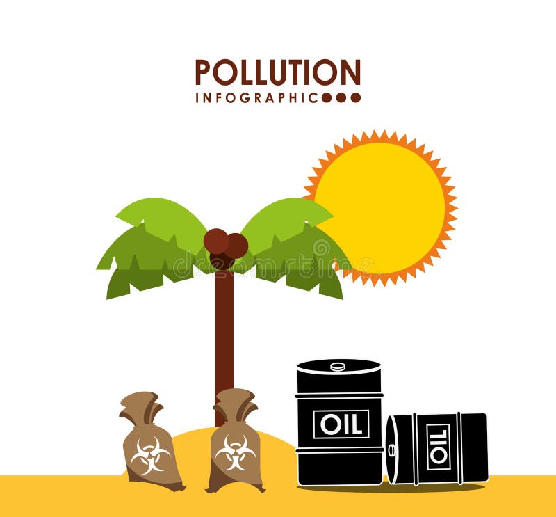 Pollution Infographics Design Stock Vector - Illustration of graph ...