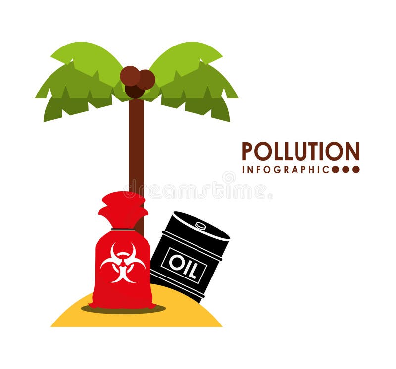 Pollution Infographics Design Stock Vector - Illustration of ecology ...