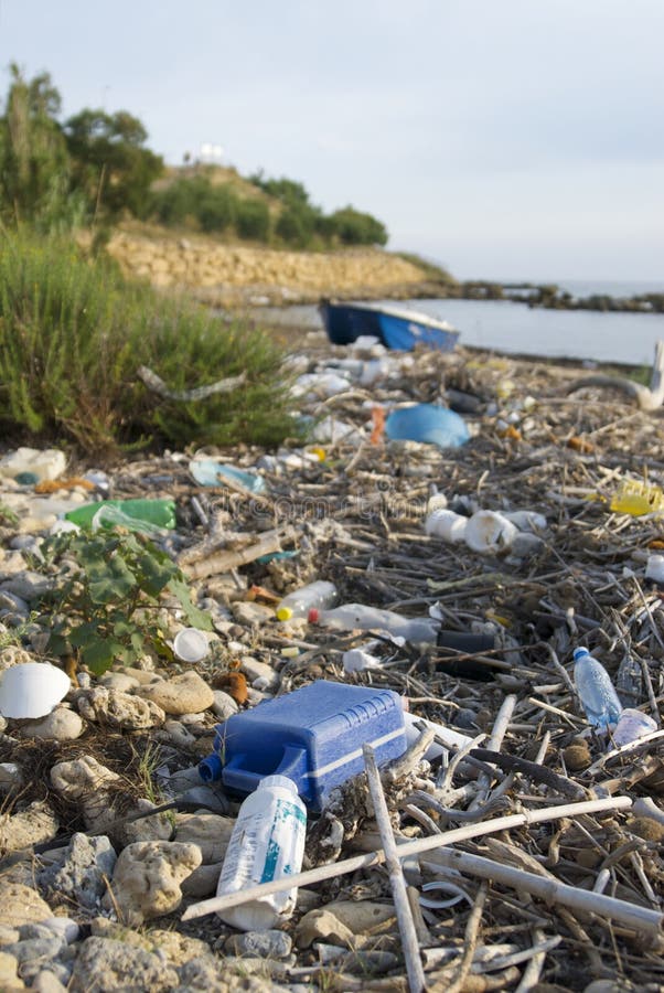 Pollution on Italian Sea editorial stock photo. Image of pollution ...
