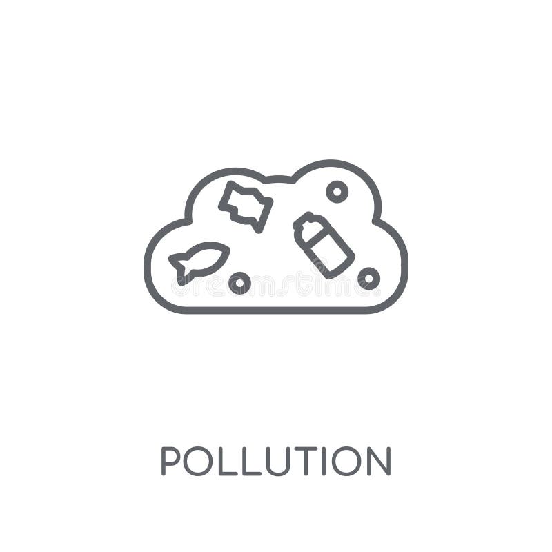 Pollution Linear Icon. Modern Outline Pollution Logo Concept on Stock ...
