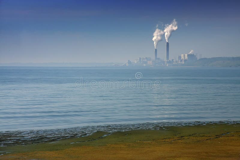 Pollution in Milwaukee stock image. Image of path, cityscape - 39054079
