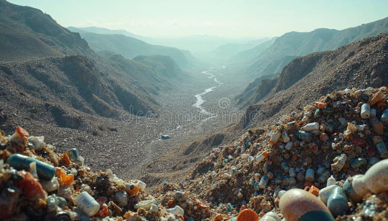 Pollution in a Mountainous Valley: a Tragic Landscape Stock ...