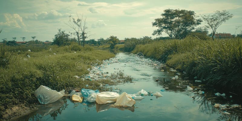 Pollution in a Natural River Environment with Plastic and Waste ...