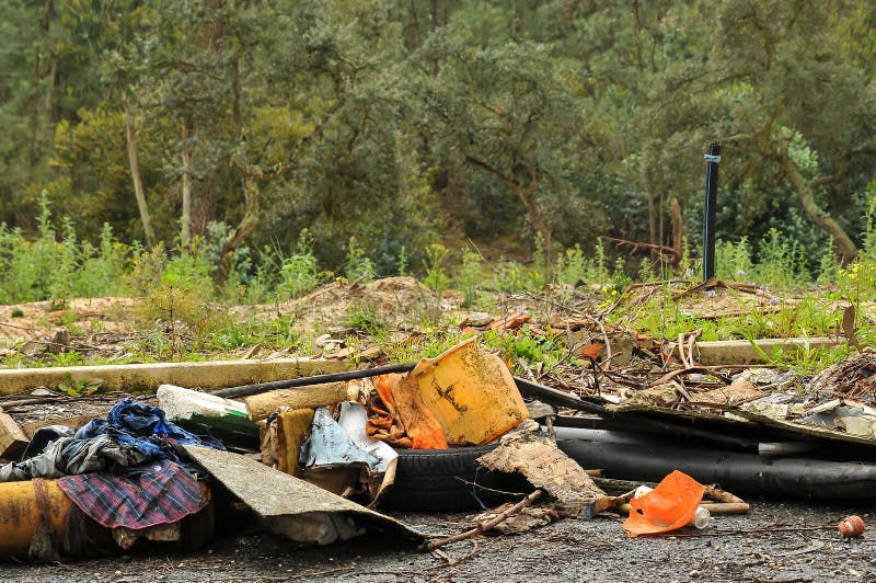 Pollution in nature stock photo. Image of environment - 112404270
