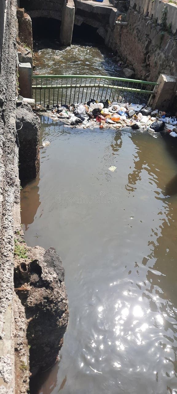 Human pollution of rivers stock image. Image of plastic - 289124973