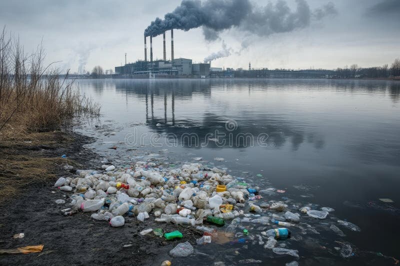 Pollution Riverside Factory Plastic Waste Water Stock Photos - Free ...