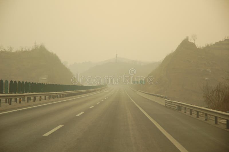 Pollution stock photo. Image of long, gateway, misty - 51751336