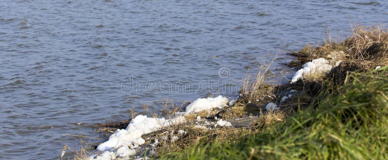 Pollution at sea stock image. Image of coastline, wetland - 339556389