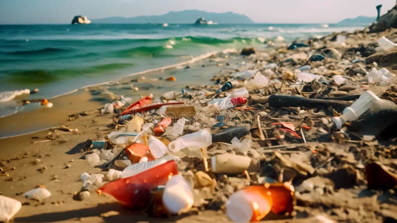 Pollution of the Sea. Pollution of the Environment Stock Footage ...