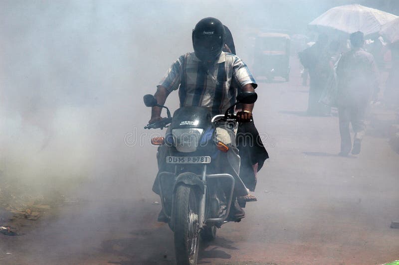 Pollution on street editorial photography. Image of pollution - 12111852