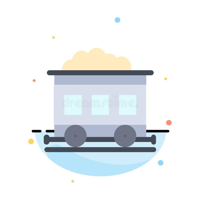 Pollution, Train, Transport Abstract Flat Color Icon Template Stock ...