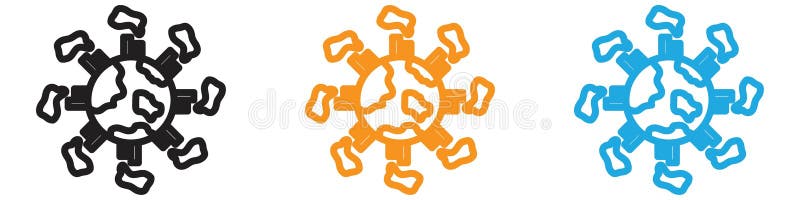 Pollution Vector Logo Set Collection for Web App Ui Stock Vector ...