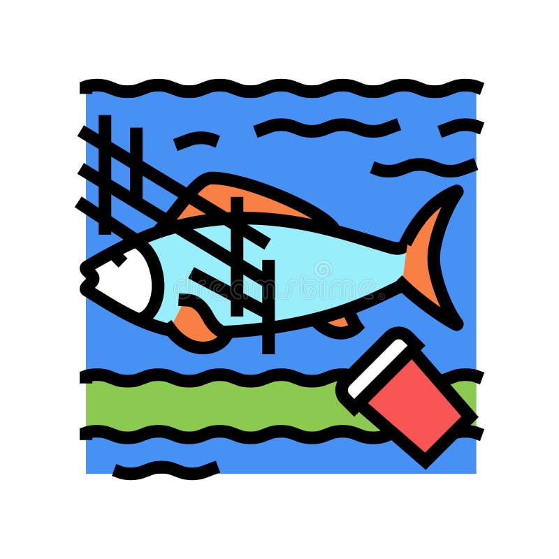 Pollution Water Color Icon Vector Illustration Stock Vector ...