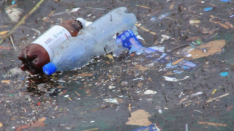 Pollution in a Water Channel, Where Various Types of Garbage Can Be ...