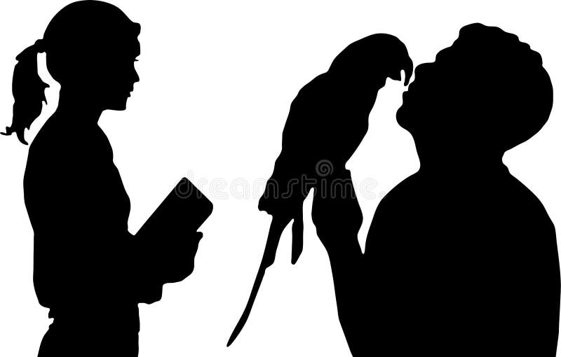 Polly and man stock illustration. Illustration of look - 6940155