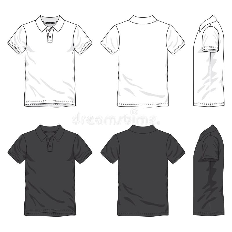 Plantillas En Blanco Blancos Y Negros Del Vector De La Sudadera Con ...