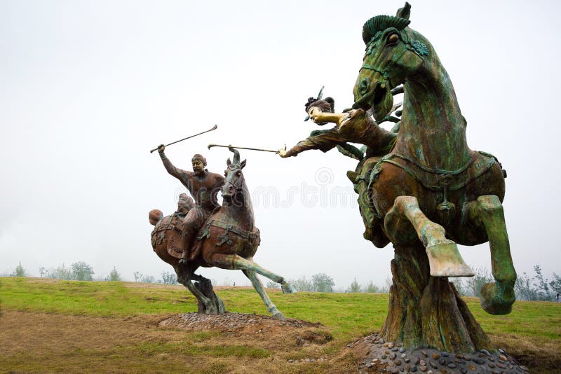 Polo Game in Ancient China stock image. Image of game - 17247119