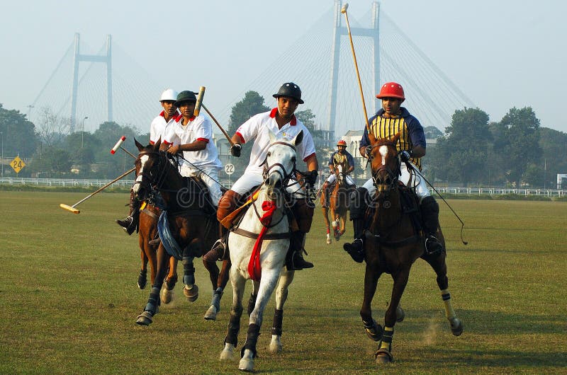 Polo Game of Kolkata-India editorial stock image. Image of greenery ...