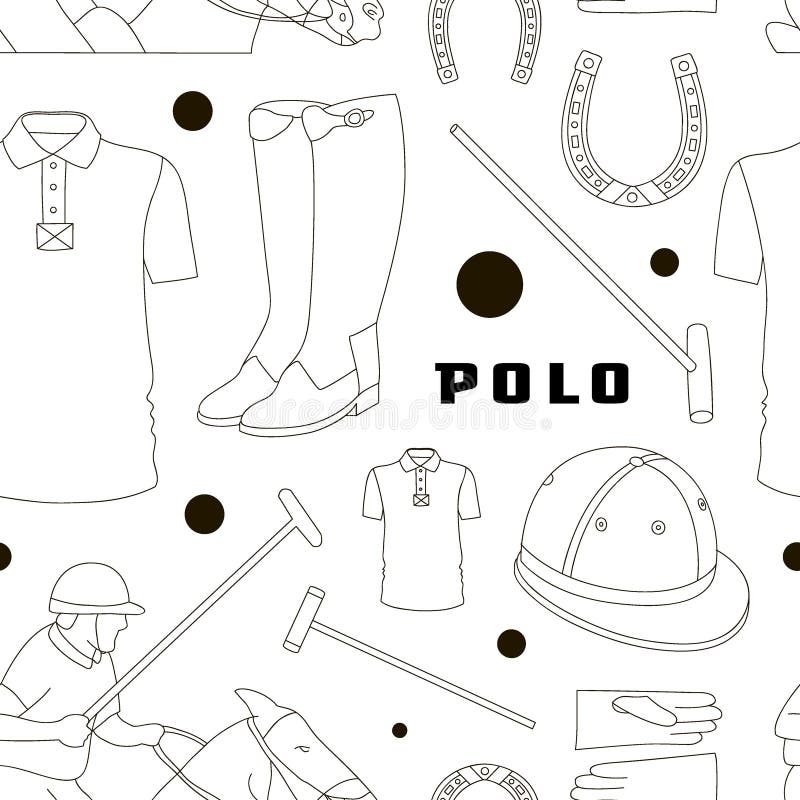 Polo Objects, Sport Uniform Pattern Stock Vector - Illustration of ...
