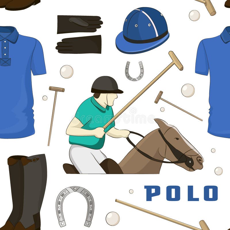 Polo Objects, Sport Uniform Pattern Stock Vector - Illustration of ...