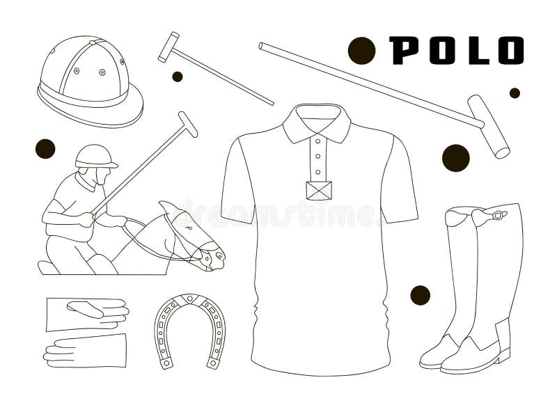 Polo Objects, Sport Uniform Pattern Stock Vector - Illustration of ...