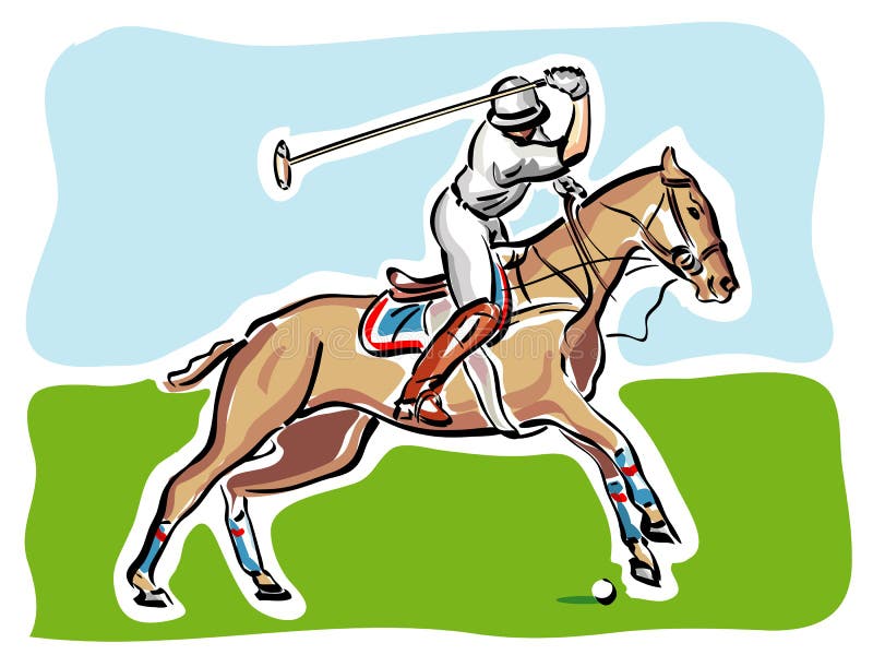 Polo player stock vector. Illustration of horse, pony - 6268132