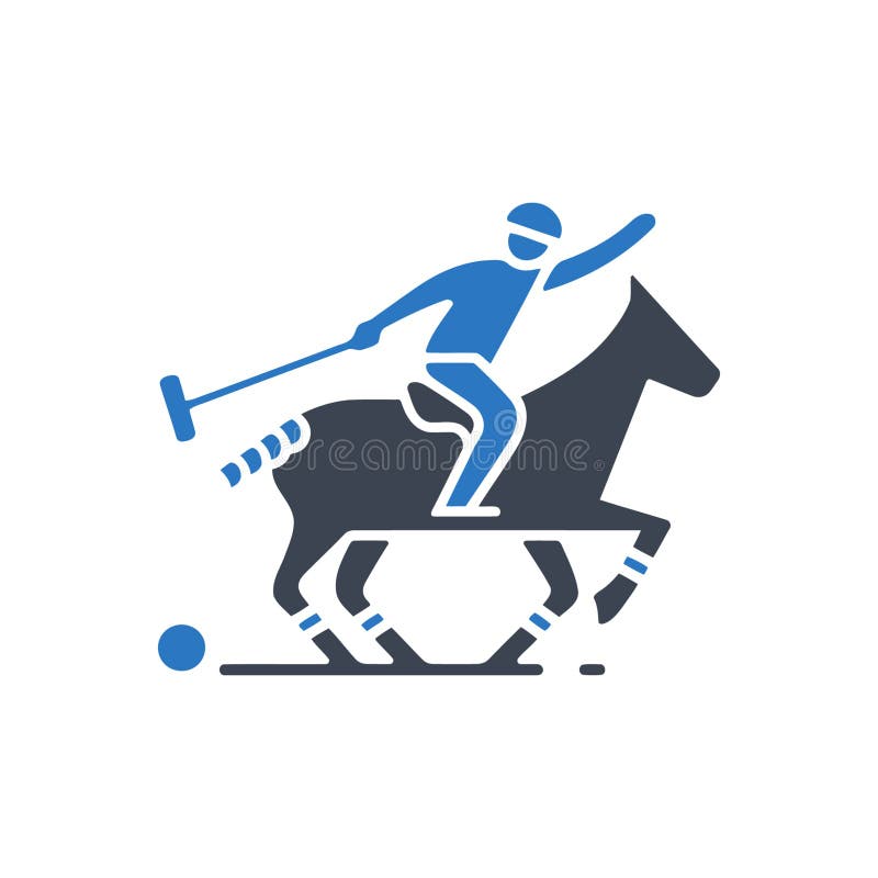 Polo Player Icon stock vector. Illustration of polo - 374473742