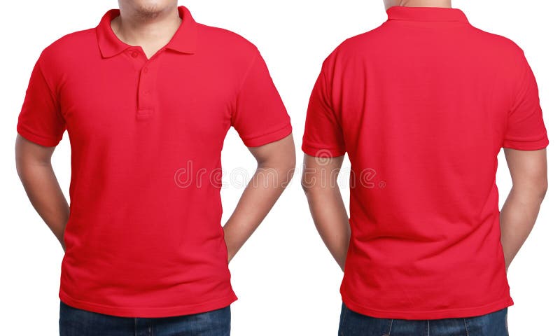 Polo Shirt Design Template Rojo Foto de archivo - Imagen de aislado ...