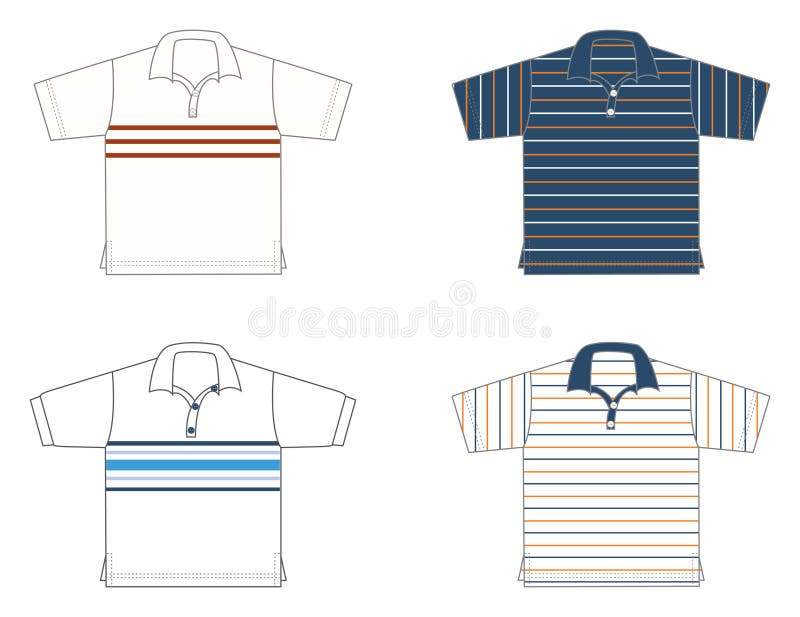 Polo-shirts, Different Models and Colours Stock Vector - Illustration ...