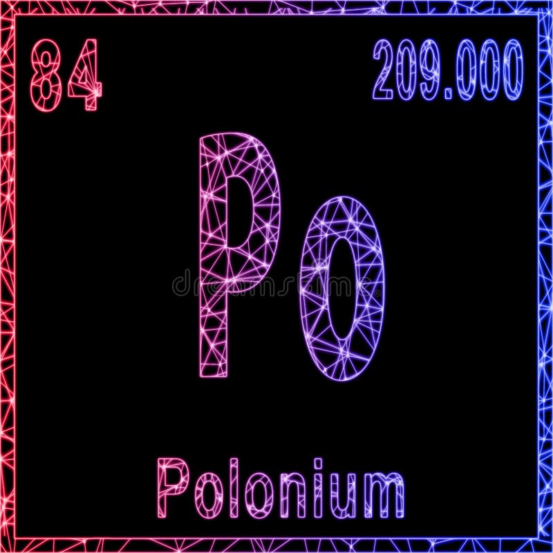 Polonium On The Periodic Table Of The Elements Stock Image - Image of ...