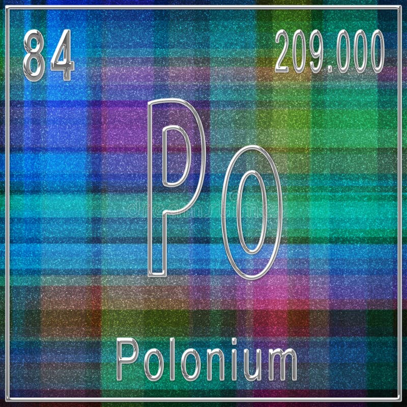 Polonium - Po - Chemical Element Periodic Table Stock Illustration ...