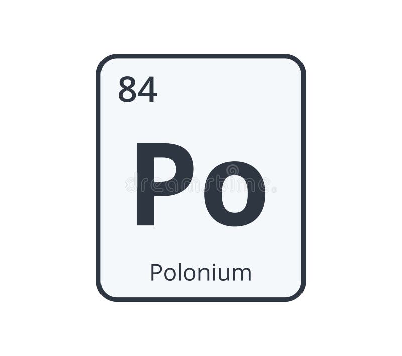Polonium Chemical Symbol. stock vector. Illustration of chemistry ...