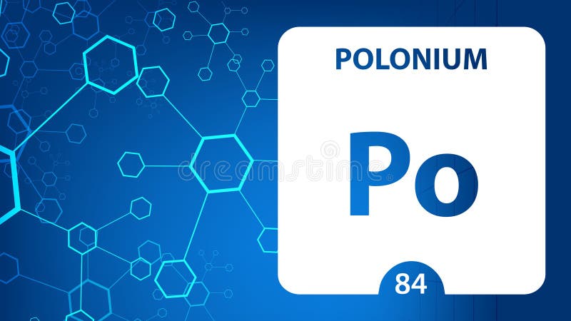 Polonium Chemical 84 Element of Periodic Table. Molecule and ...