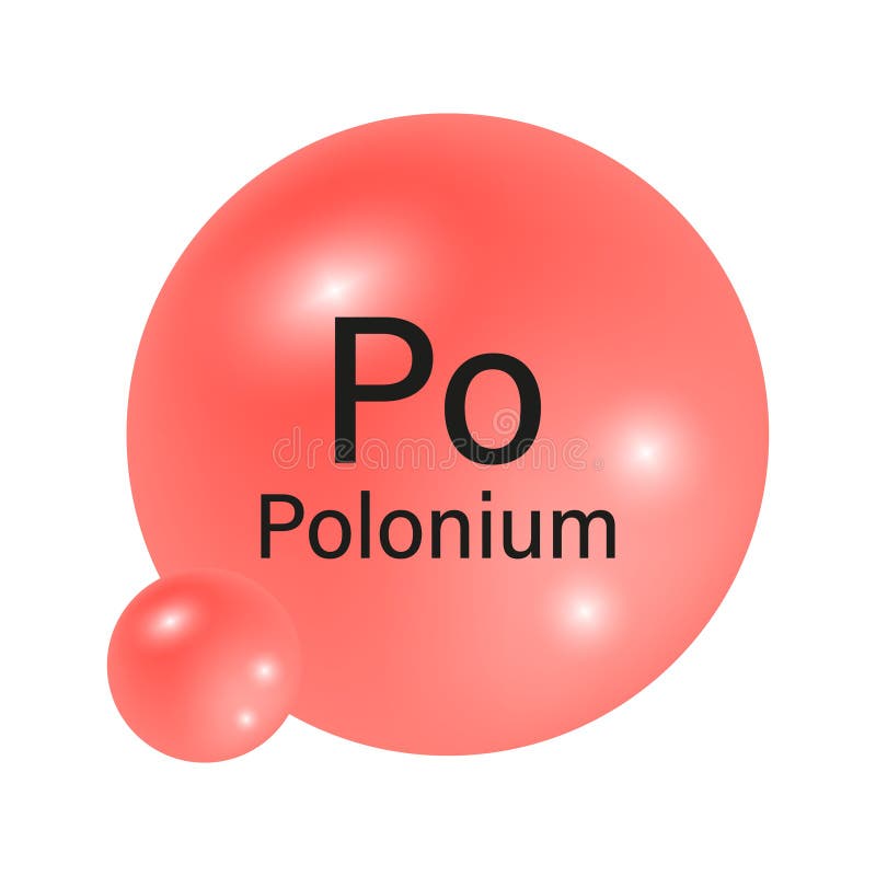 Polonium Element Icon. Pink Gradient Spheres. Vector Chemistry Symbol ...