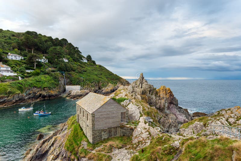 Polperro in Cornwall stock image. Image of coast, building - 42170089