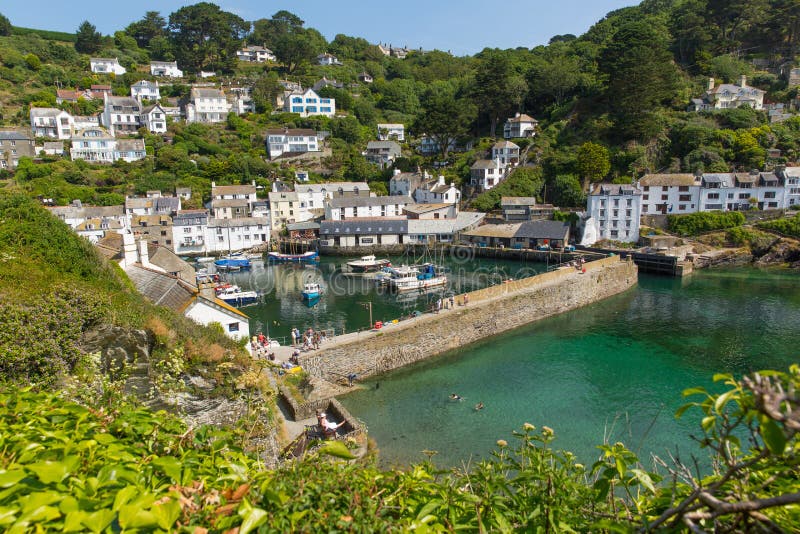 Polperro Harbour Cornwall England UK Stock Image - Image of britain ...
