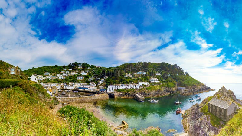Polperro Harbour Cornwall England UK Stock Image - Image of britain ...