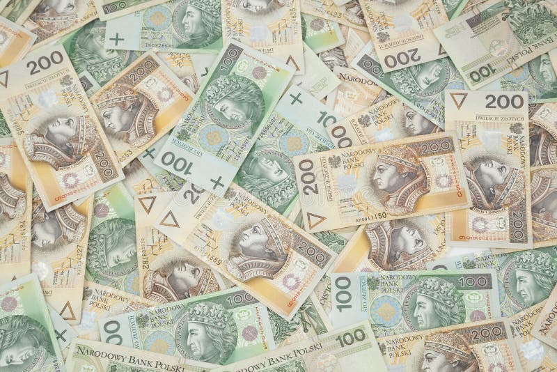 Polska waluty złoty - PLN zdjęcie stock. Obraz złożonej z udział - 43769736