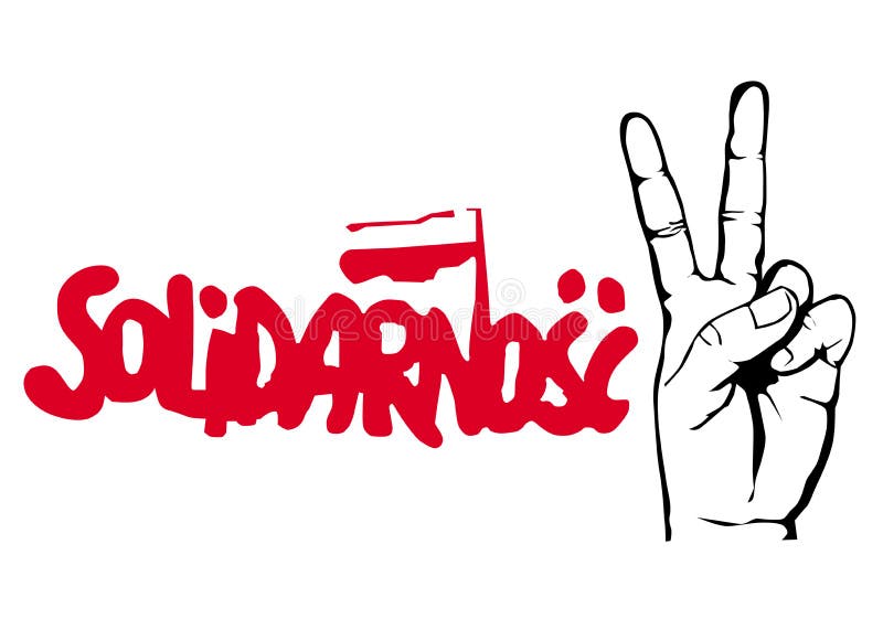 Polski solidarność logo ilustracja wektor. Ilustracja złożonej z ...