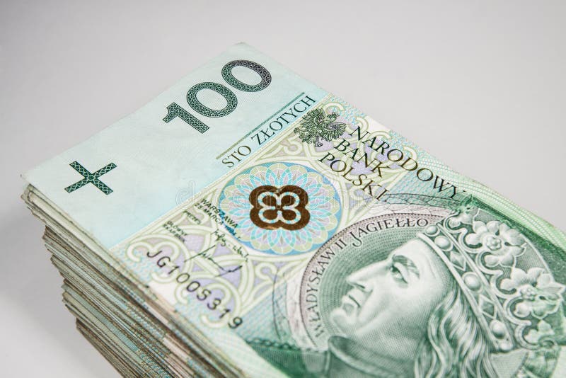 Polska Waluta Polski Złoty - PLN - Zdjęcie Stock - Obraz złożonej z ...